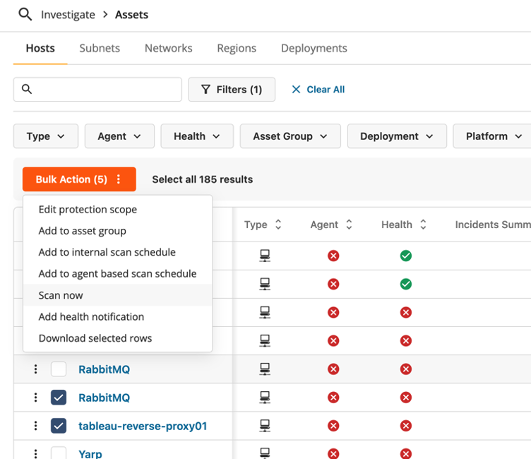 02/27/2024: Bulk Action for Scan Now – Alert Logic Support Center
