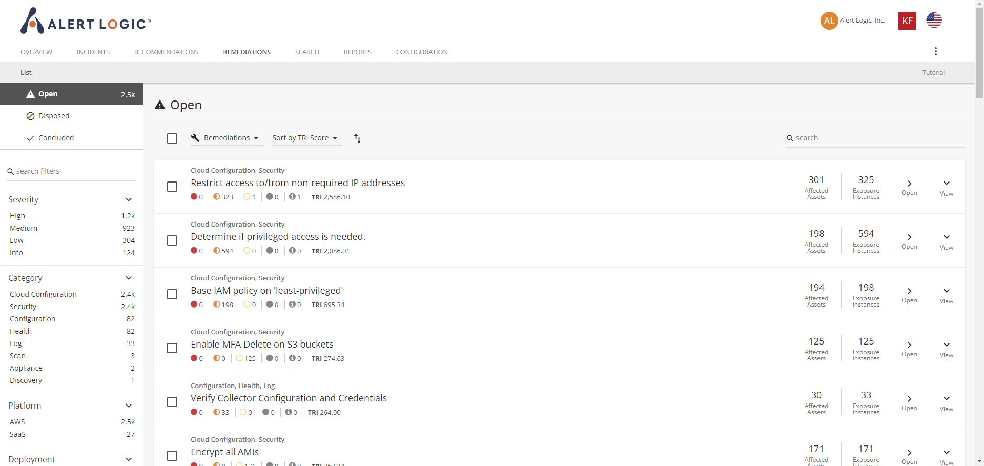 10/18/2024: New Remediations Interface for Cloud Insight and Cloud Defender – Alert Logic ...