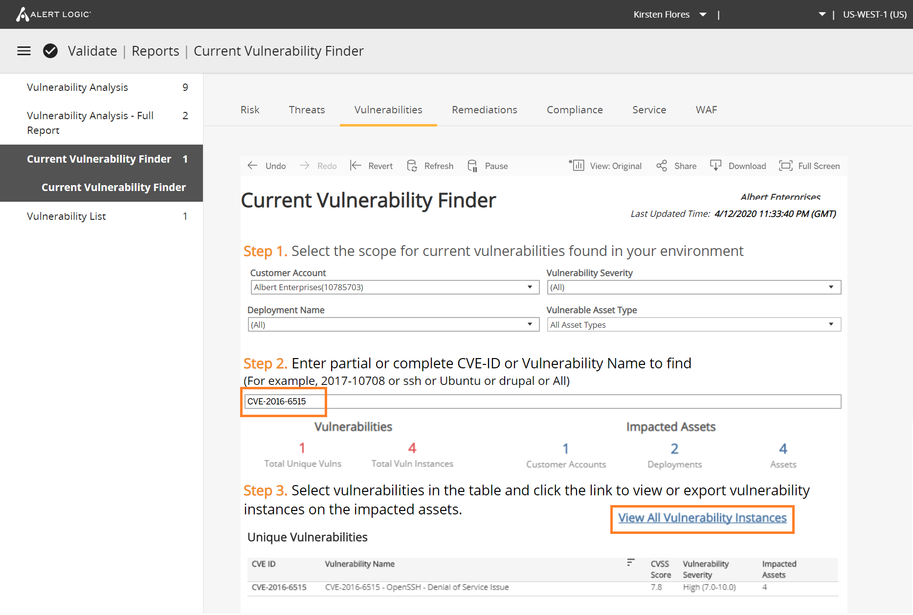 Find Assets Vulnerable To A Specific Cve Alert Logic Support Center